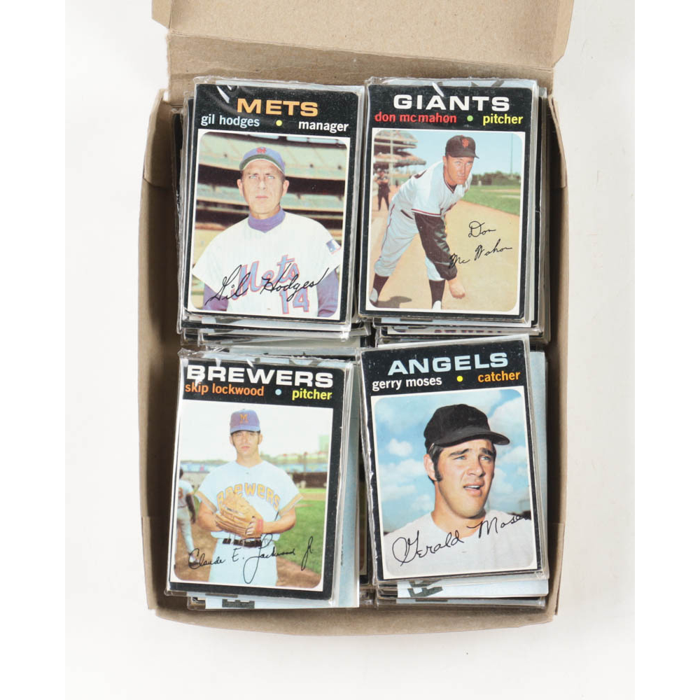 1971 Topps Baseball Cello Fun Pack Vending Box With (20) Packs 