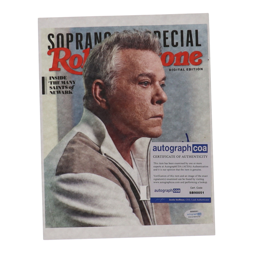 Ray Liotta Signed "The Many Saints of Newark" 8x10 Photo (ACOA ...