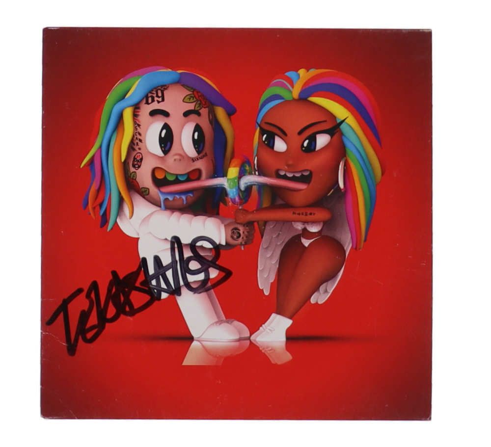 Tekashi 6ix9ine Signed "Red Trollz" Vinyl Record Album Cover (Beckett ...