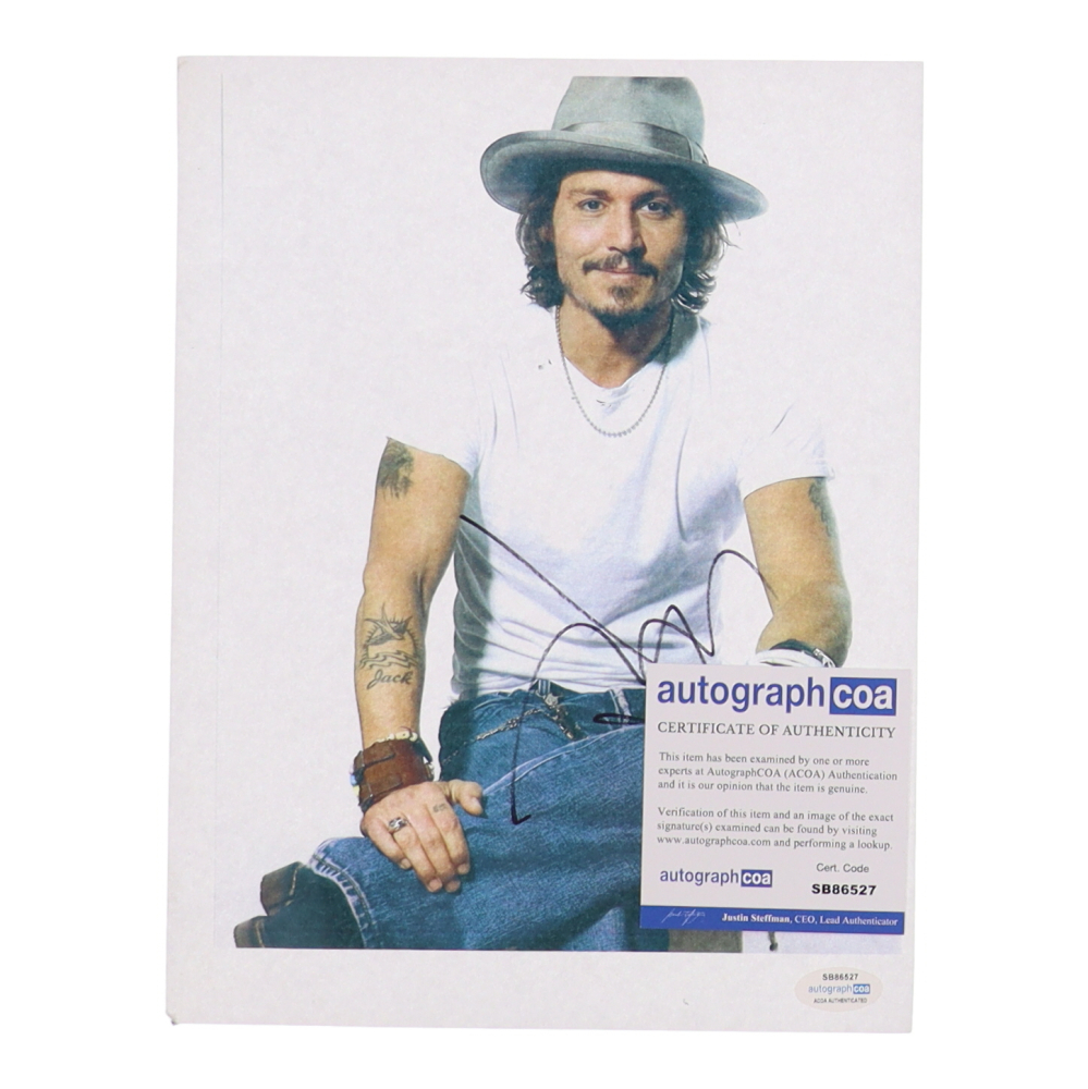 Johnny Depp Signed 8x10 Photo (AutographCOA) | Pristine Auction