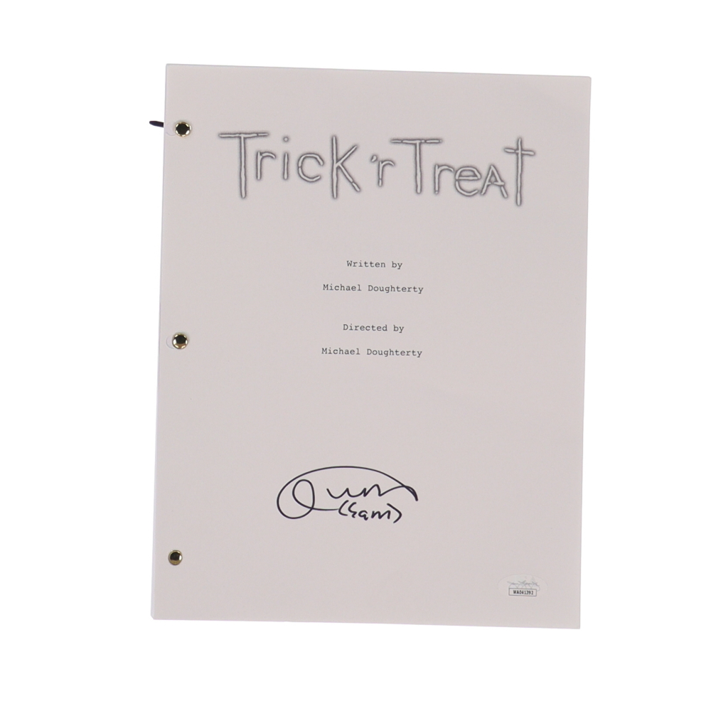 Quinn Lord Signed "Trick 'r Treat" Movie Script Inscribed "(Sam)" (JSA ...