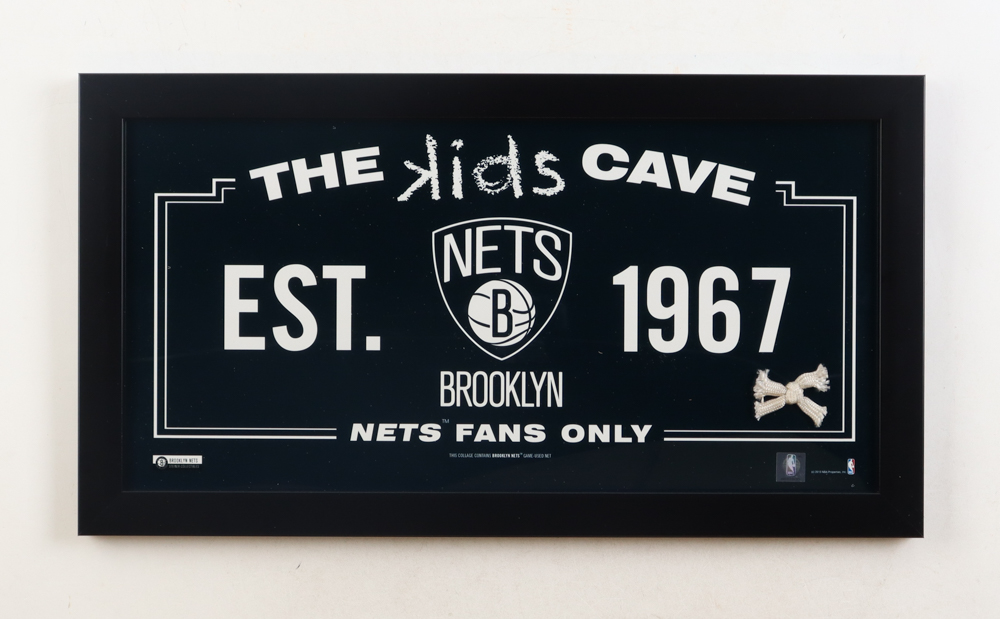 Nets Custom Framed Display With Authentic Piece Of Basketball Net ...