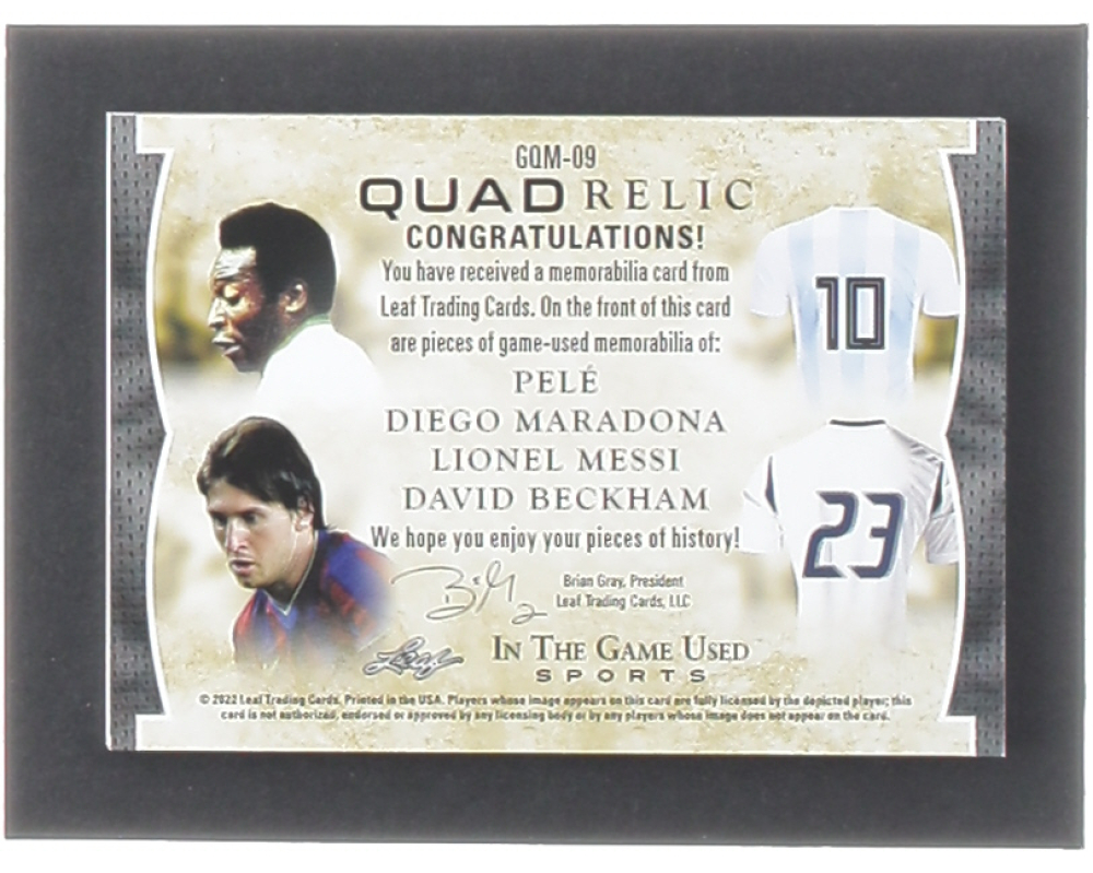 Pele / Diego Maradona / Lionel Messi / David Beckham 2022 Leaf ITG Used ...