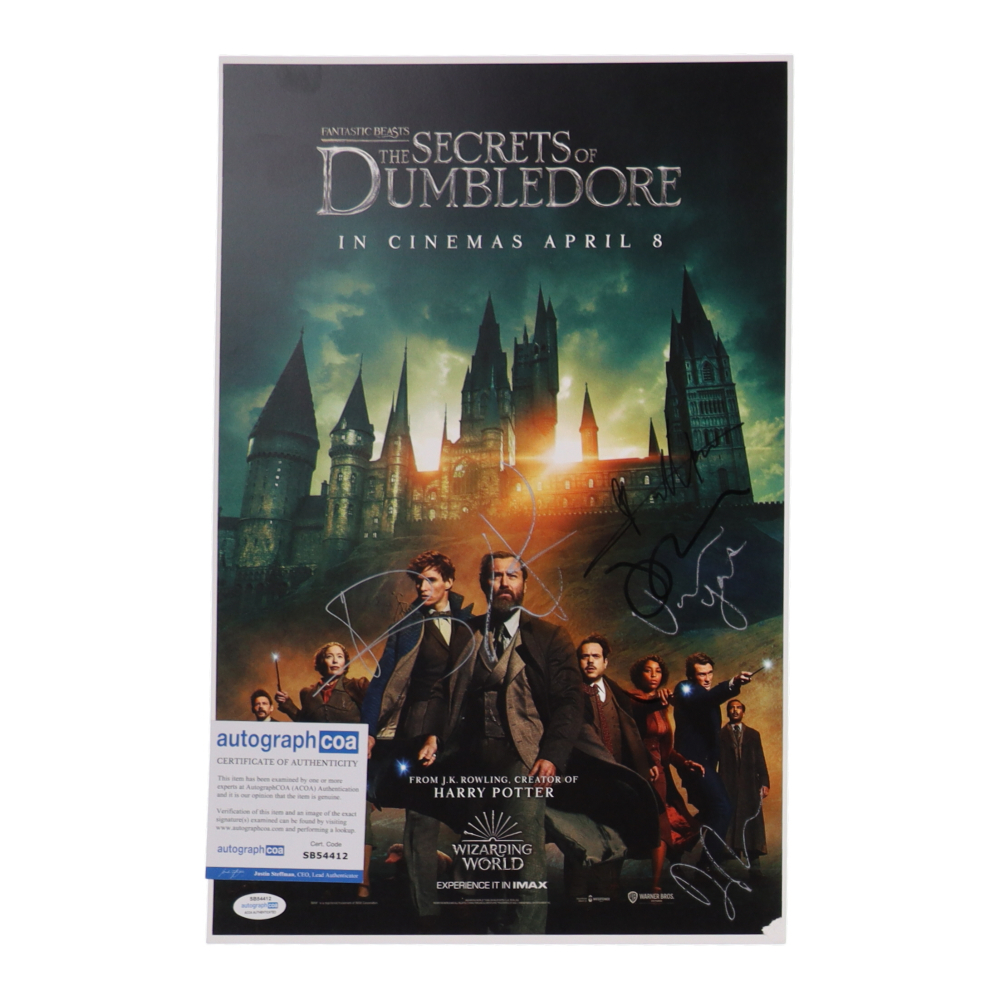 "Fantastic Beasts The Secrets of Dumbledore" 11x17 Poster Signed by (6 ...