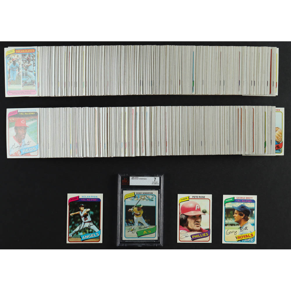 1980 Topps Baseball Complete Set of (726) Cards with Rickey Henderson ...