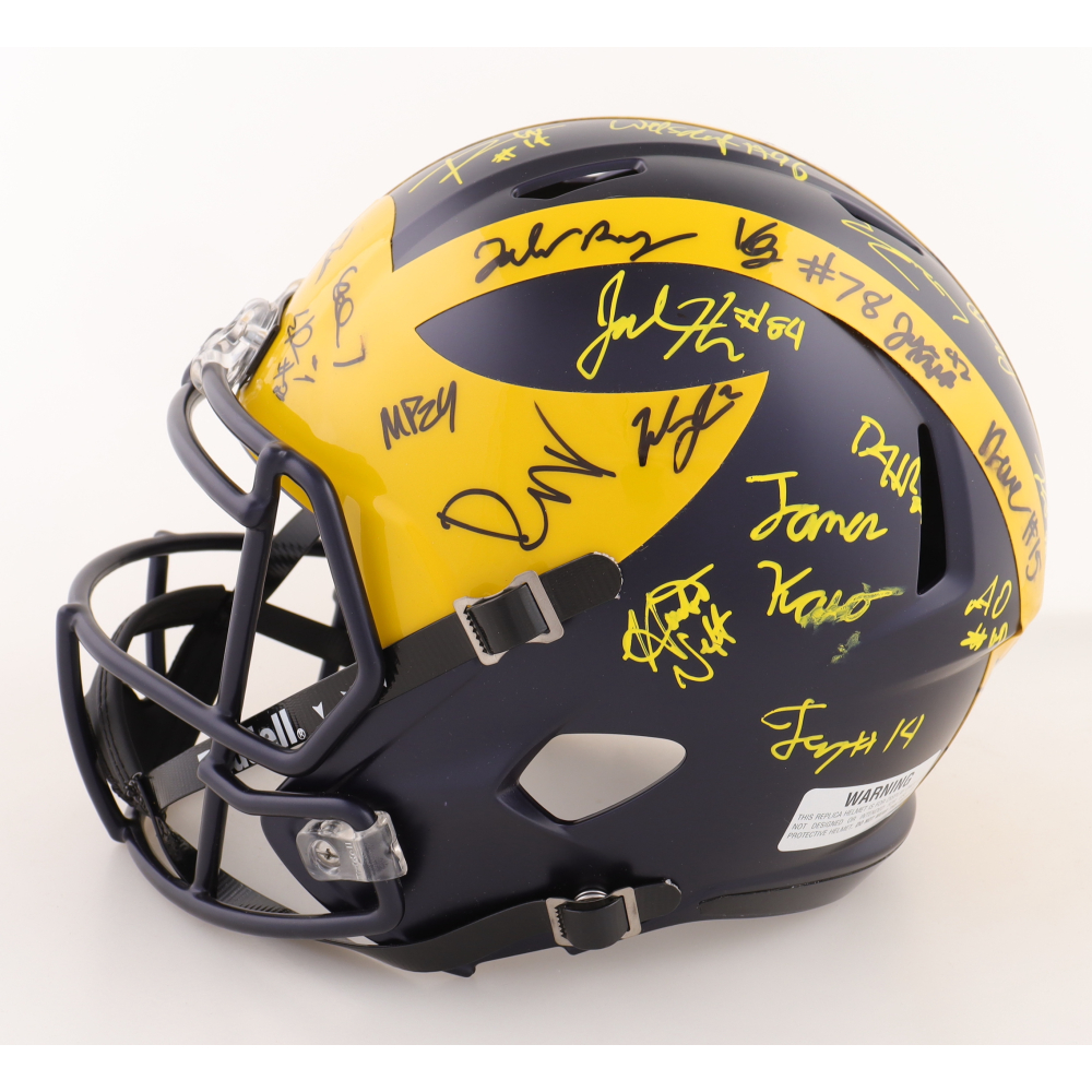 2022-23 Michigan Wolverines Full-Size Speed Helmet Team Signed By (45 ...