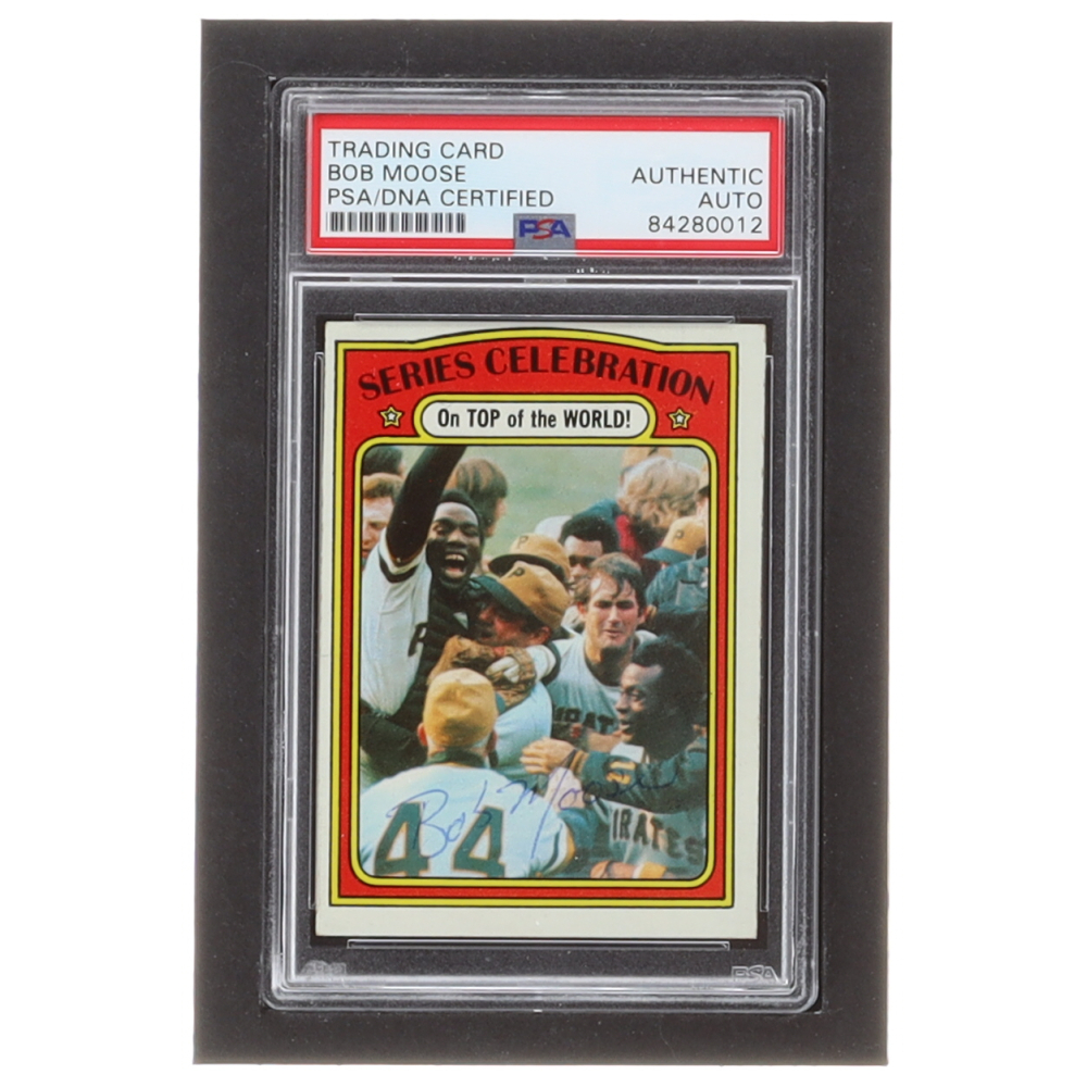 Bob Moose Signed 1972 Topps #230 World Series Summary / Pirates ...