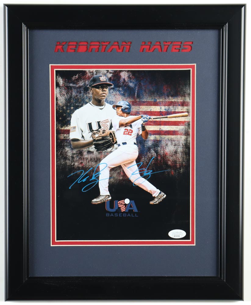 Ke'Bryan Hayes Twice-Signed Team USA Custom Framed Photo (JSA ...