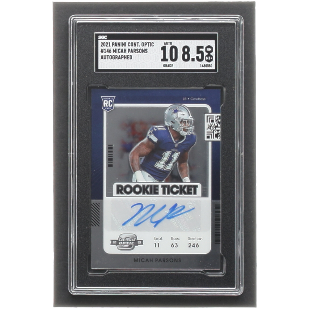 Micah Parsons 2021 Panini Contenders Optic #146 Autograph RC (SGC 8.5 ...
