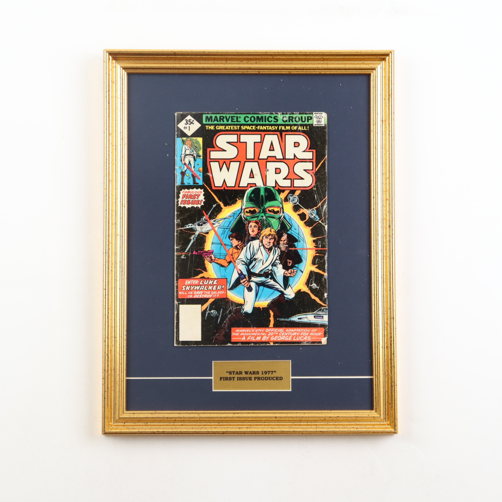 1977 "Star Wars" Issue #1 Marvel Custom Framed Comic Book Display ...