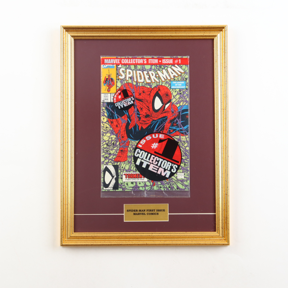1990 "Spider-Man" Issue #1 Marvel Custom Framed Comic Book Display ...