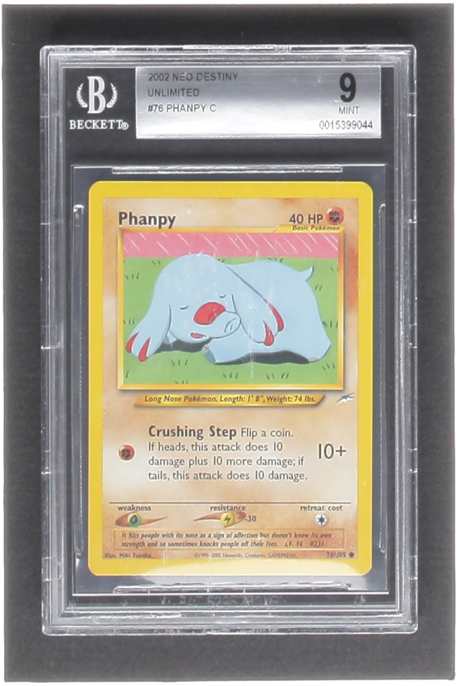 Phanpy Pokemon 2002 Neo Destiny #76 (BGS 9) | Pristine Auction
