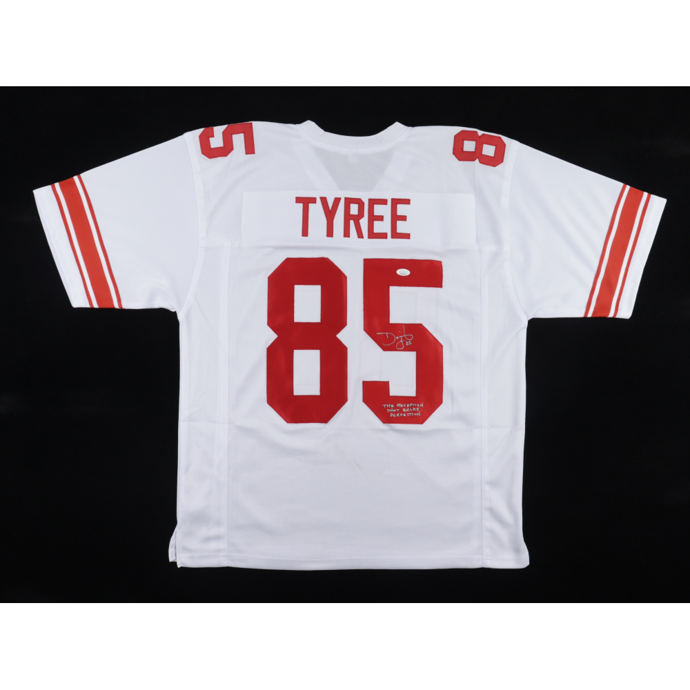 David Tyree Signed Jersey Inscribed "The Reception That Broke ...