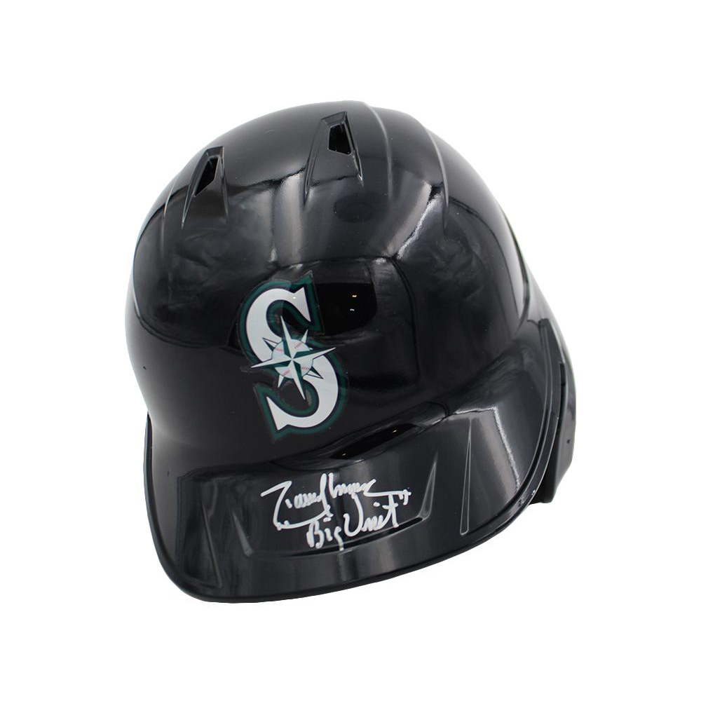 Randy Johnson Signed Mariners Full Size Batting Helmet Inscribed "Big ...