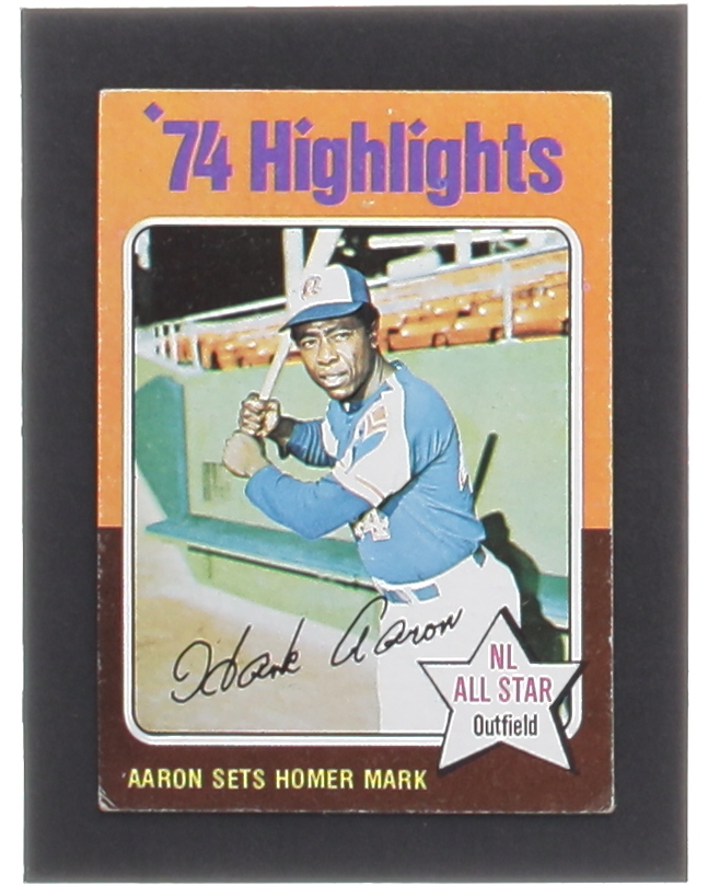 Hank Aaron 1975 Topps #1 HL / Sets Homer Mark | Pristine Auction