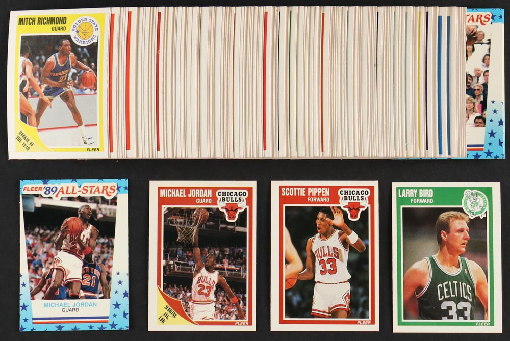 1989-90 Fleer & Fleer Stickers Basketball Complete Sets of (179) Cards ...