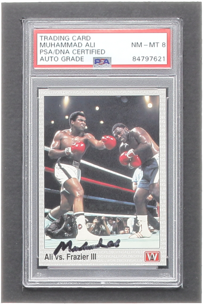 Muhammad Ali Signed 1991 All World #148 Ali vs. Frazier III (PSA ...