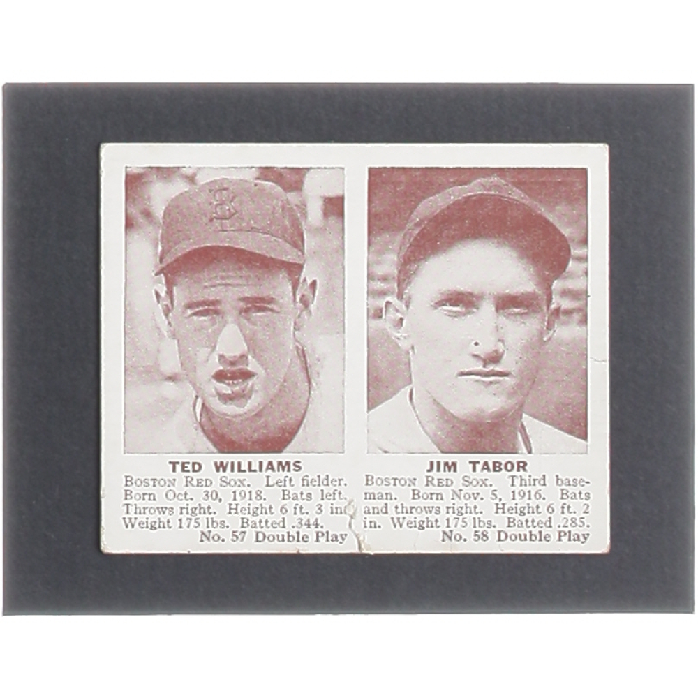 Ted Williams / Jim Tabor 1941 Double Play #57 | Pristine Auction