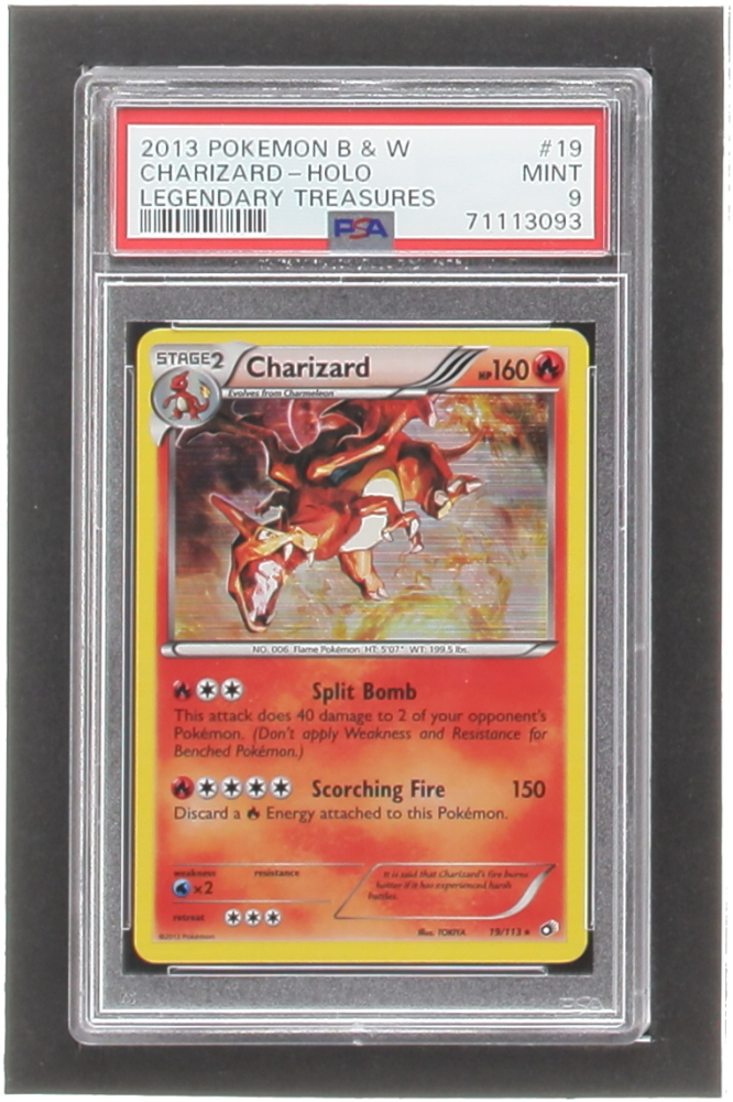 Charizard Pokemon 2013 Legendary Treasures #19 Holo (PSA 9) | Pristine ...