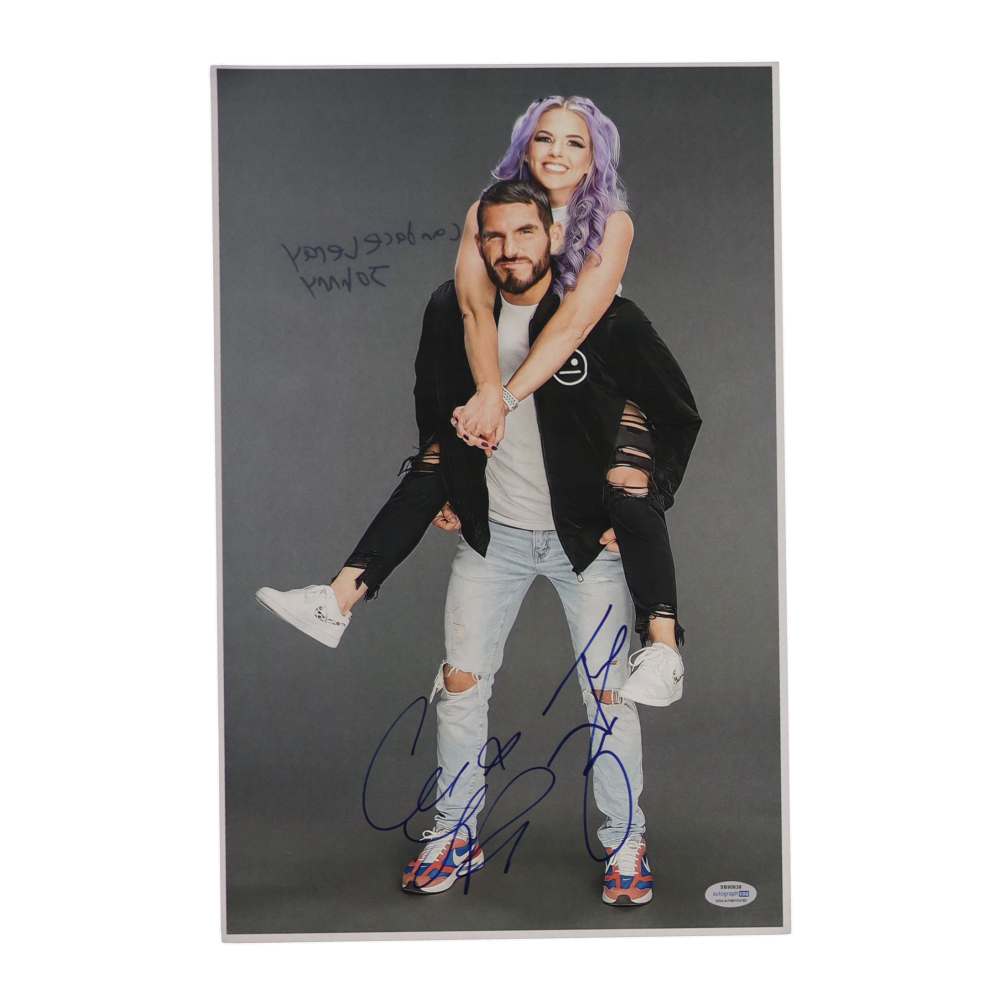 Candice LaRae & Johnny Gargano Signed WWE 11x17 Photo (AutographCOA ...