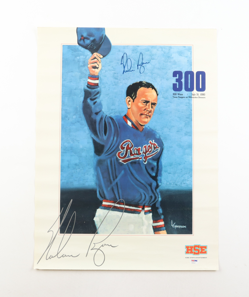 Nolan Ryan Signed Rangers 18x22 Poster (PSA) | Pristine Auction