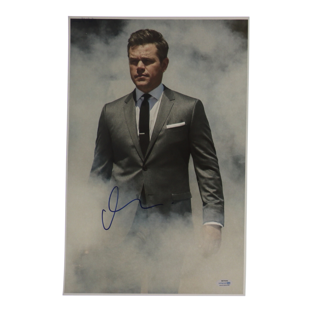 Matt Damon Signed 11x17 Photo (AutographCOA) | Pristine Auction