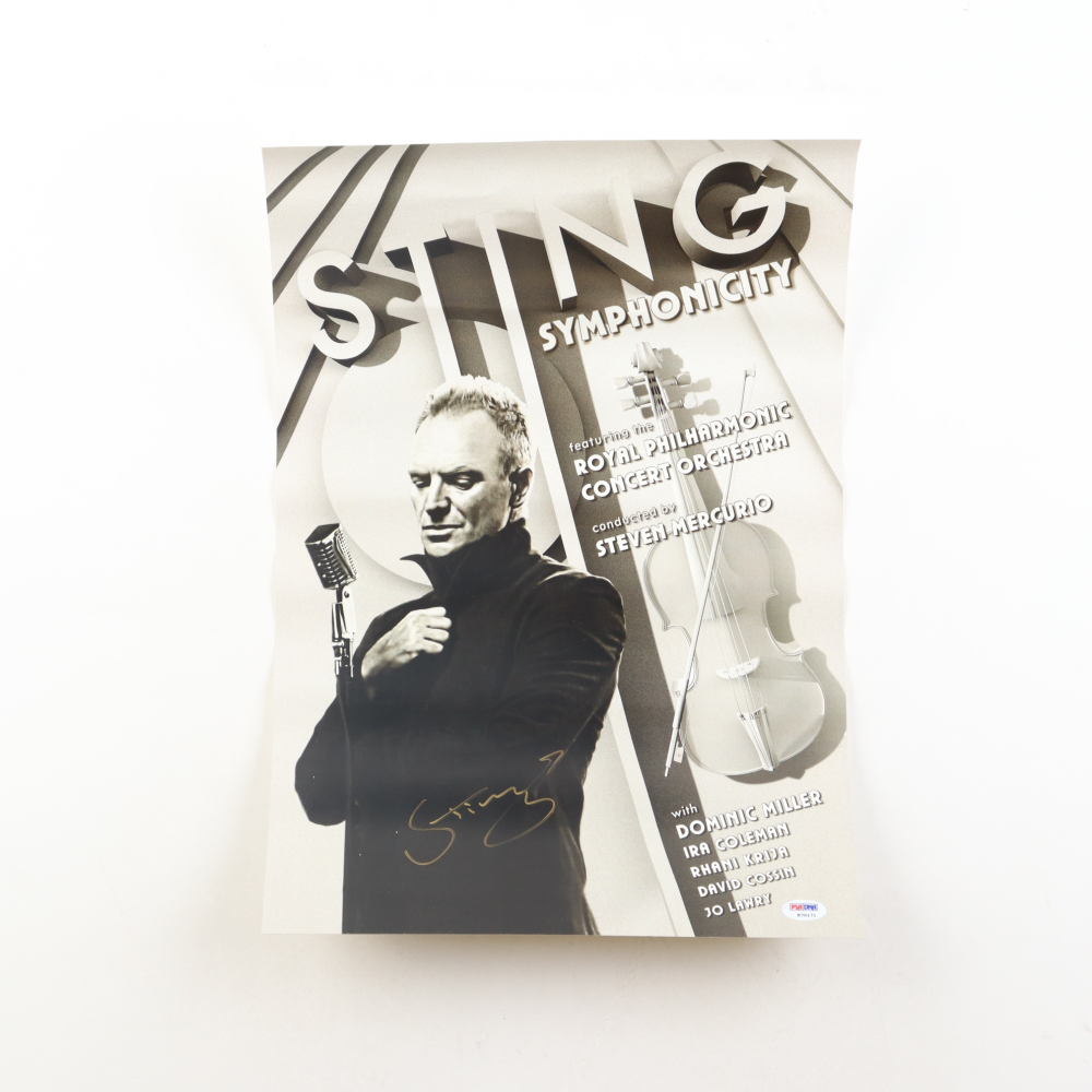 Sting Signed 13x19 Poster (PSA) | Pristine Auction