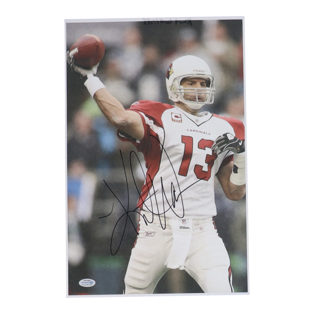 Kurt Warner Signed Cardinals 11x17 Photo (AutographCOA) | Pristine Auction