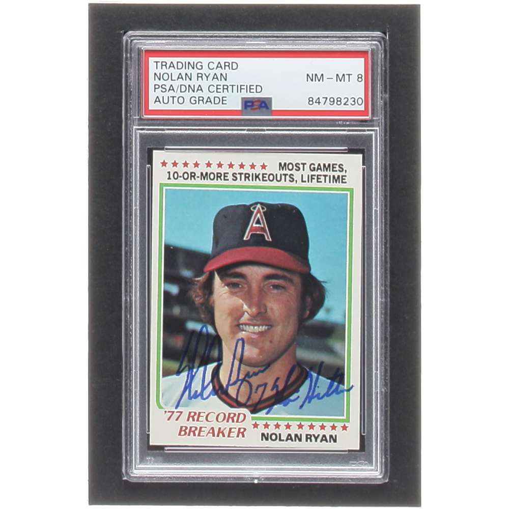Nolan Ryan Signed 1978 Topps #6 RB (PSA | Autograph Graded PSA 8 ...