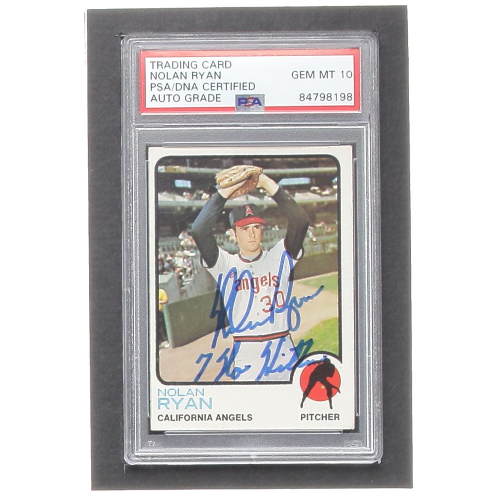 Nolan Ryan Signed 1973 Topps #220 Inscribed "7 No Hitters" (PSA ...