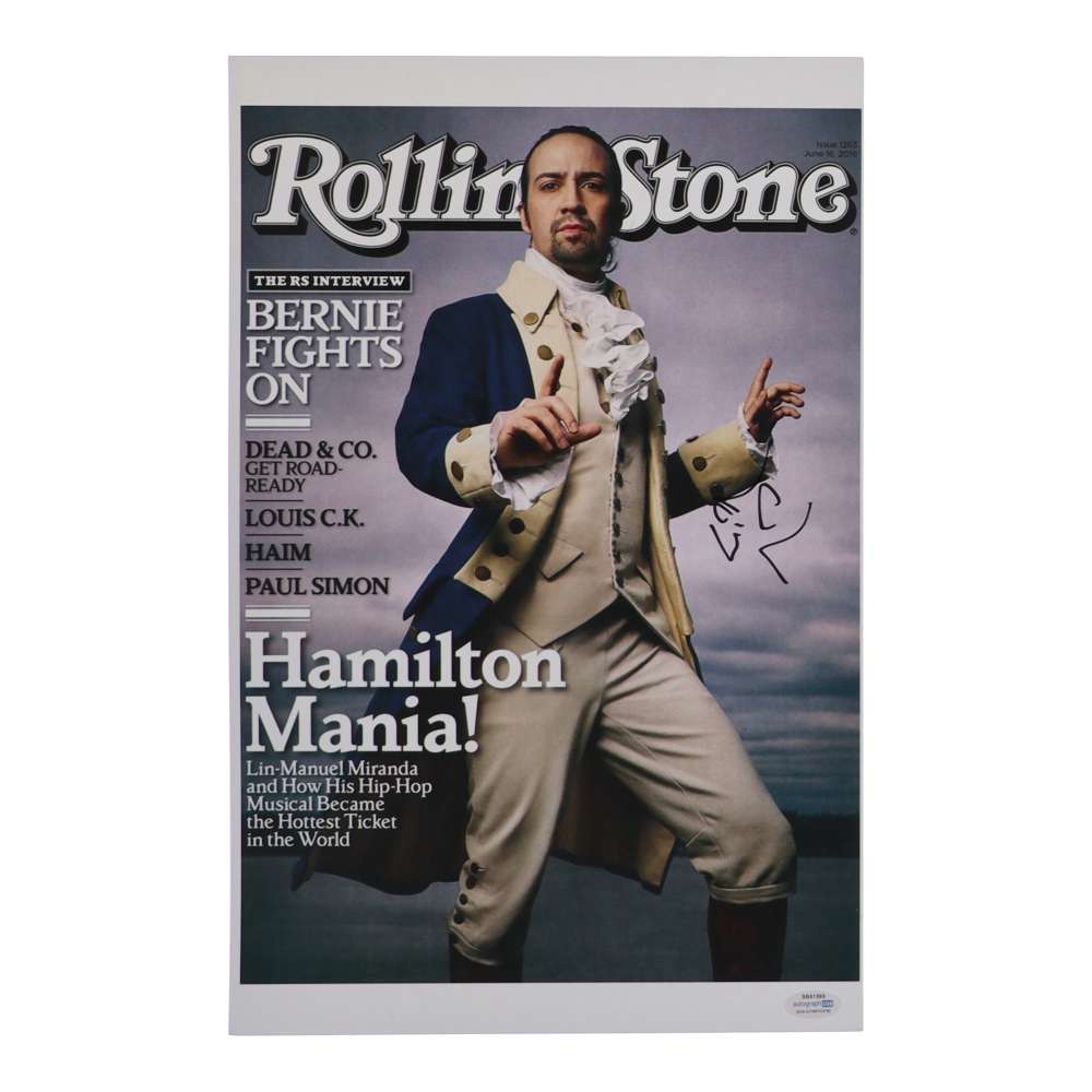 Lin-Manuel Miranda Signed "Rolling Stones" 11x17 Photo (AutographCOA) | Pristine Auction