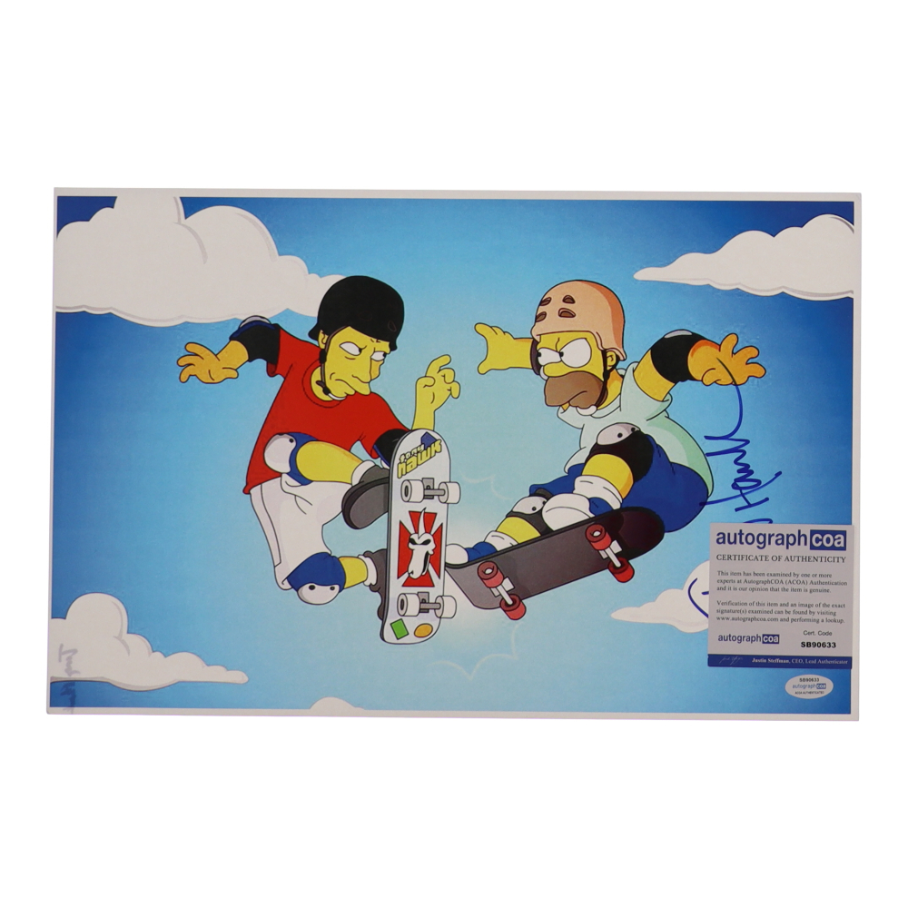 Tony Hawk Signed "The Simpsons" 11x17 Photo (AutographCOA) | Pristine ...
