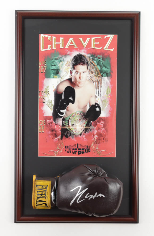 Julio Cesar Chavez Signed Custom Framed Boxing Glove Display (Beckett ...