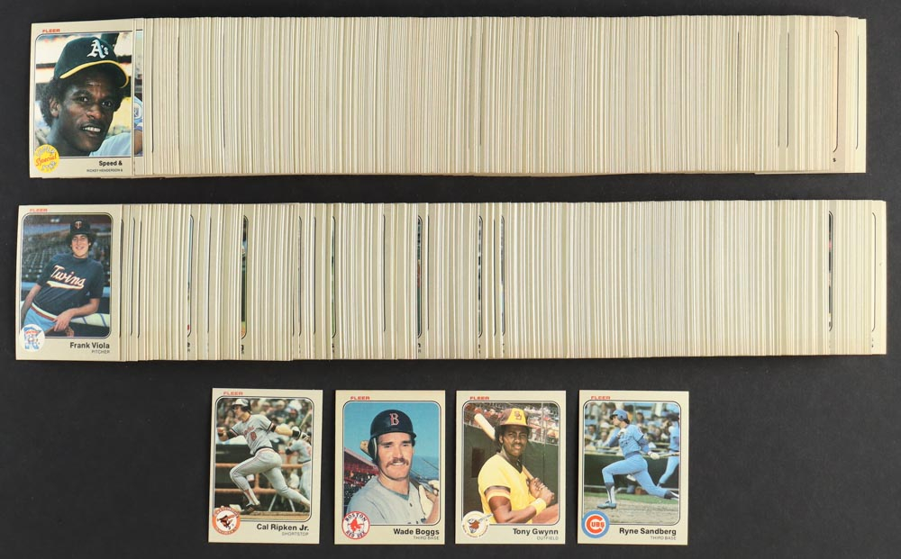 1983 Fleer Baseball Complete Set Of (660) Cards With Tony Gwynn #360 Rc