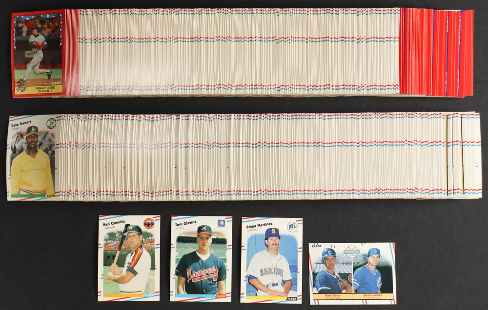 1988 Fleer Baseball Complete Set of (660) Cards with Edgar Martinez ...