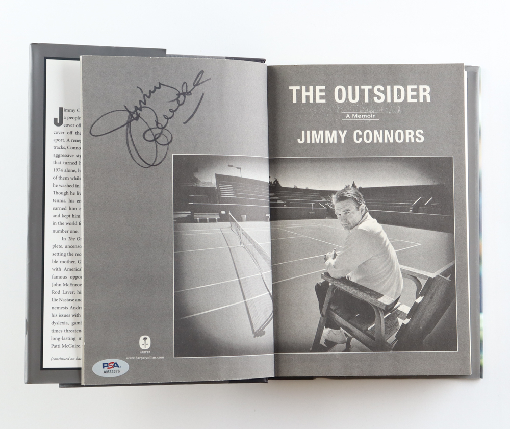 Jimmy Connors Signed "The Outsider" Hardcover Book (PSA) | Pristine Auction