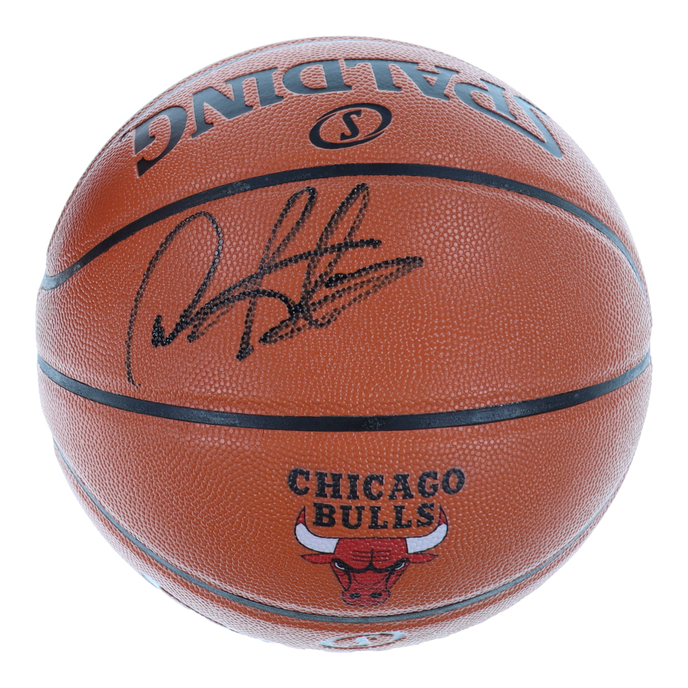 Dennis Rodman Signed Bulls Logo NBA Basketball (Schwartz) | Pristine ...