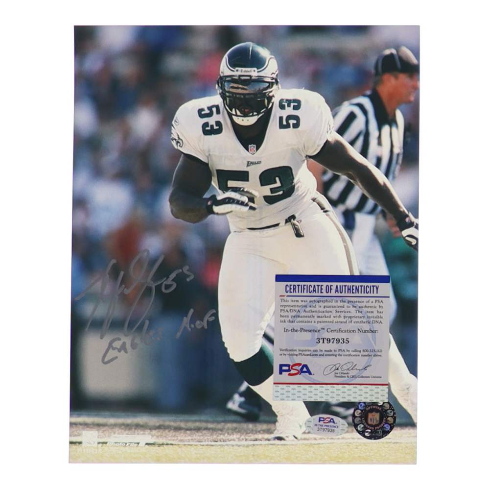 Hugh Douglas Signed Eagles 8x10 Photo Inscribed "Eagles HOF" (PSA ...
