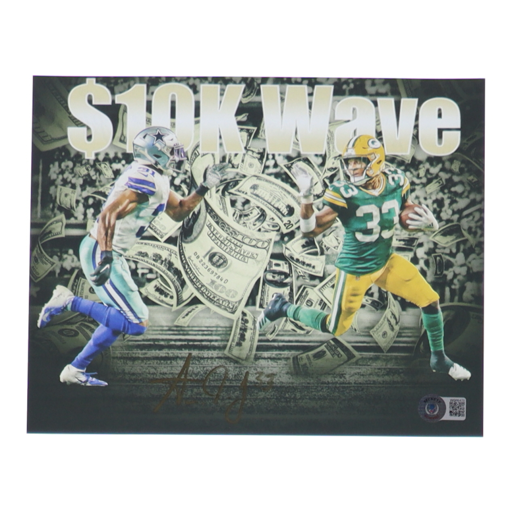 Aaron Jones Signed Packers 8x10 Photo (Beckett) | Pristine Auction