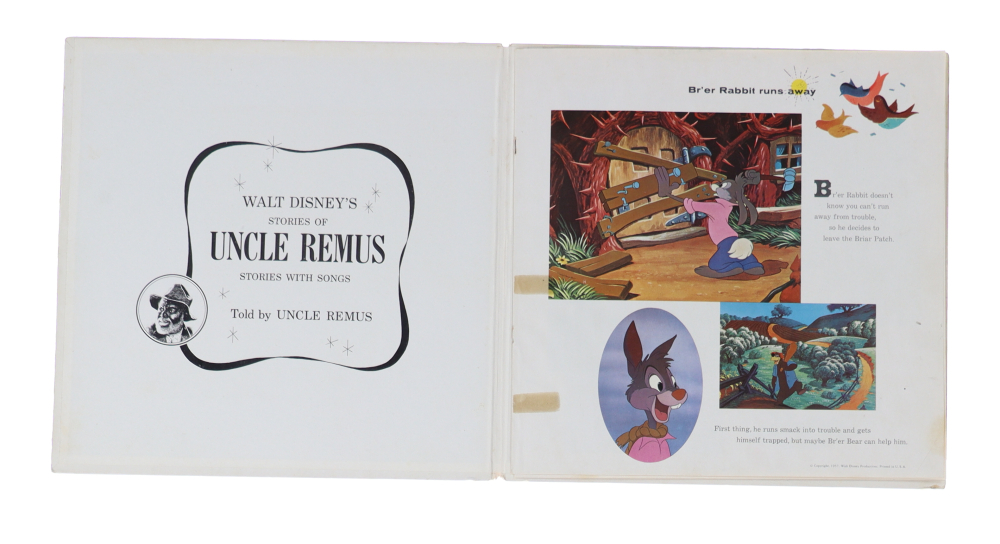 1957 Disney Vintage "Stories of Uncle Remus" LP Vinyl Record Album with ...