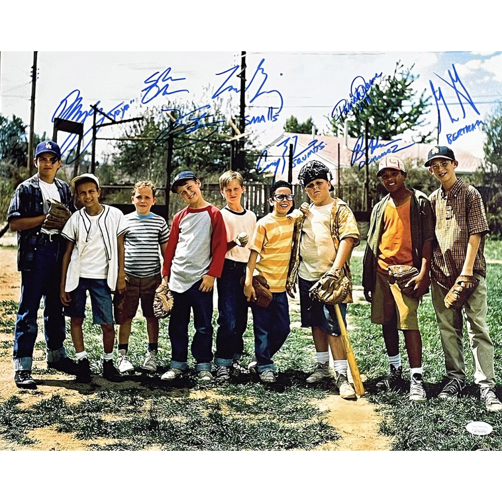 The Sandlot Cast 16x20 Photo Signed by (8) with Brandon Adams, Chauncey ...
