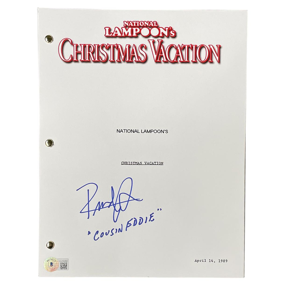 Randy Quaid Signed "National Lampoon's Christmas Vacation" Movie Script Inscribed "Cousin Eddie ...