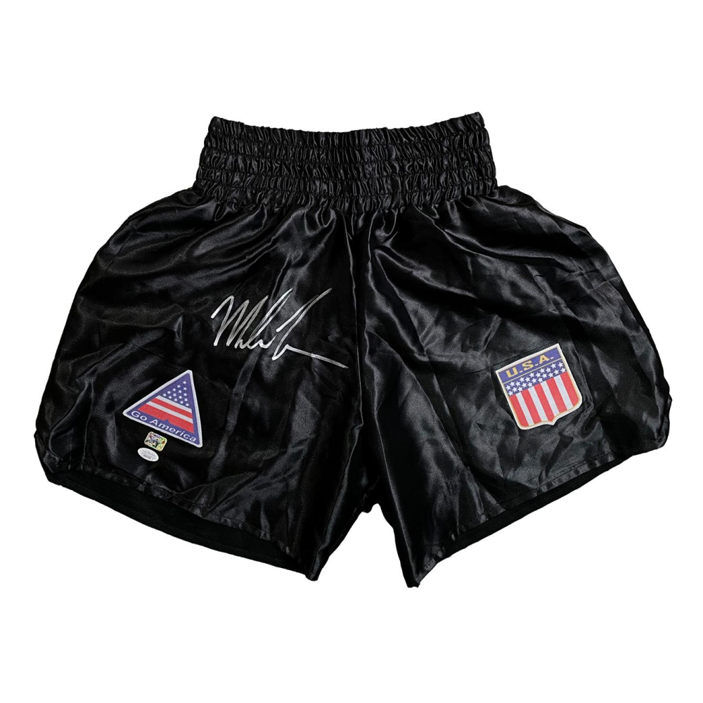 Mike Tyson Signed USA Logo Boxing Trunks (JSA & Tyson) | Pristine Auction