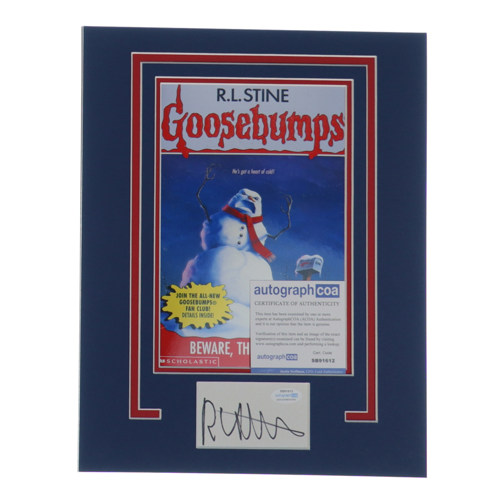 R. L. Stine Signed "Goosebumps" Custom Matted 11x14 Display (ACOA ...