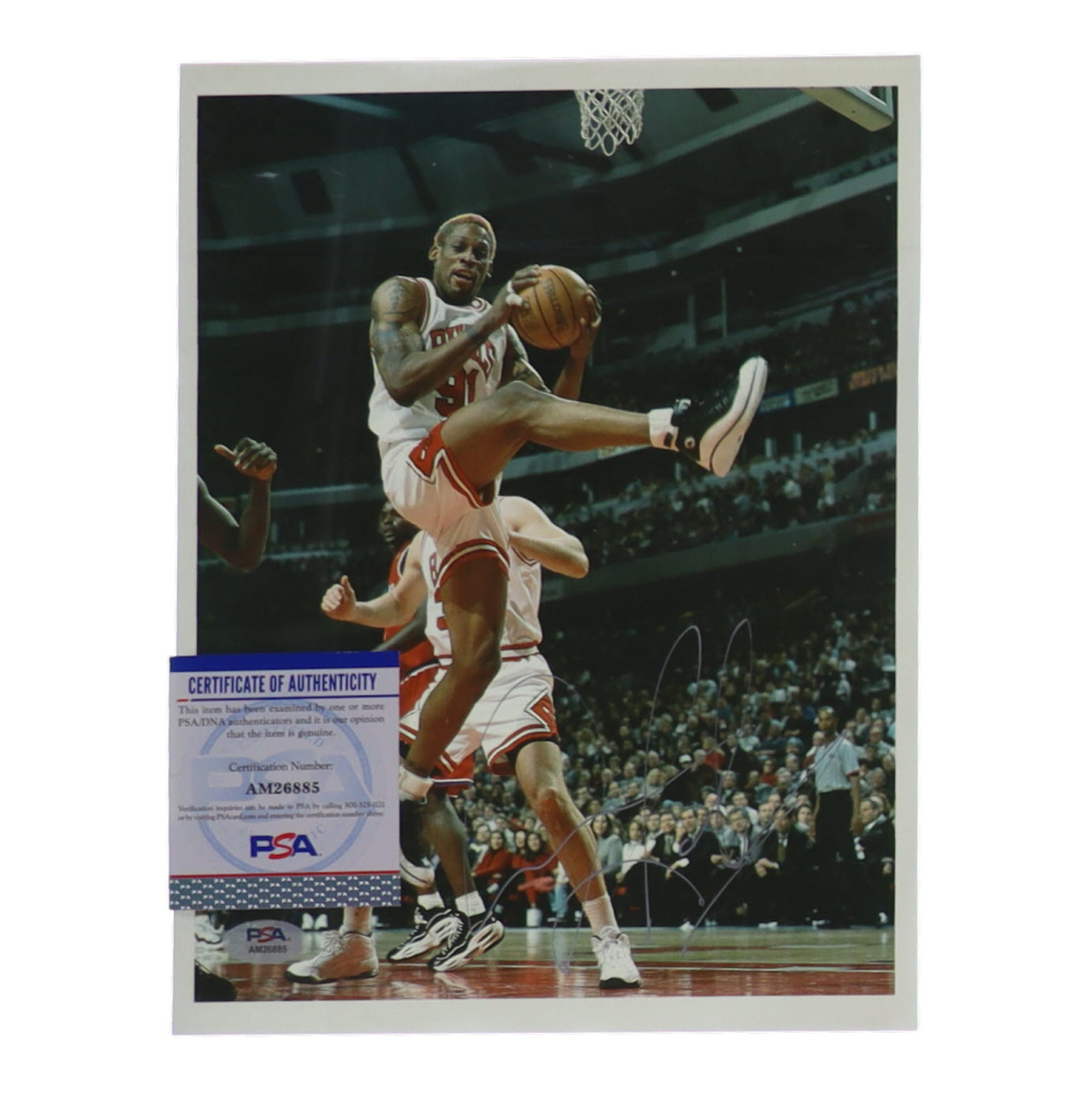 Dennis Rodman Signed Bulls 8x11 Photo (PSA) | Pristine Auction