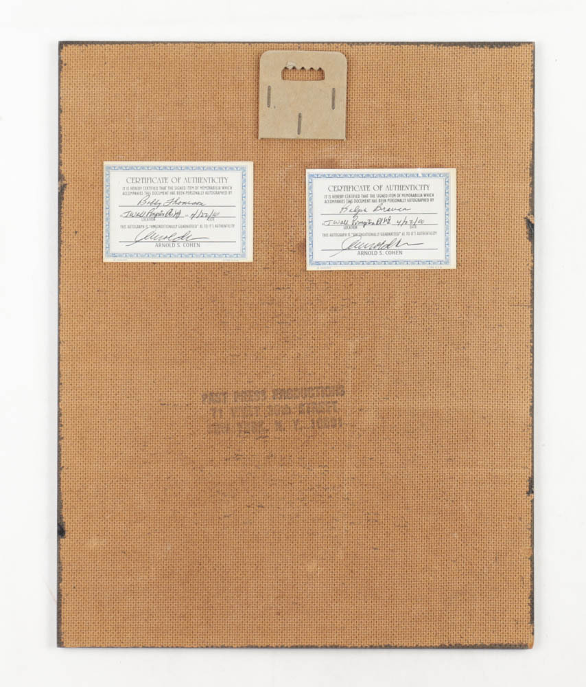 Ralph Branca & Bobby Thomson Signed Photo Plaque Display (JSA ...