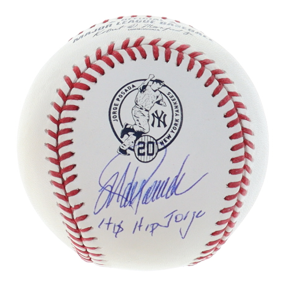 Jorge Posada Signed OML Commemorative Retirement Logo Baseball ...