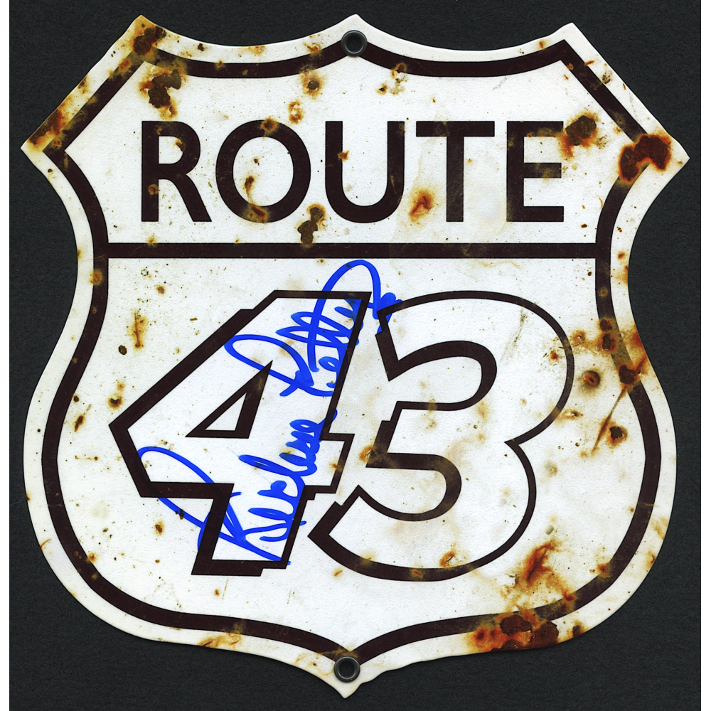 Richard Petty Signed 8" Route 43 Metal Sign (PA COA) | Pristine Auction