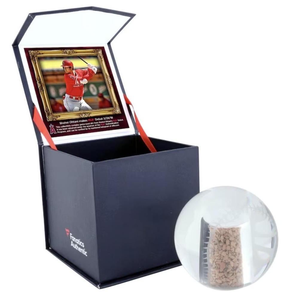 Shohei Ohtani Angles MLB Debut Crystal Ball w/ Game-used Dirt Display ...