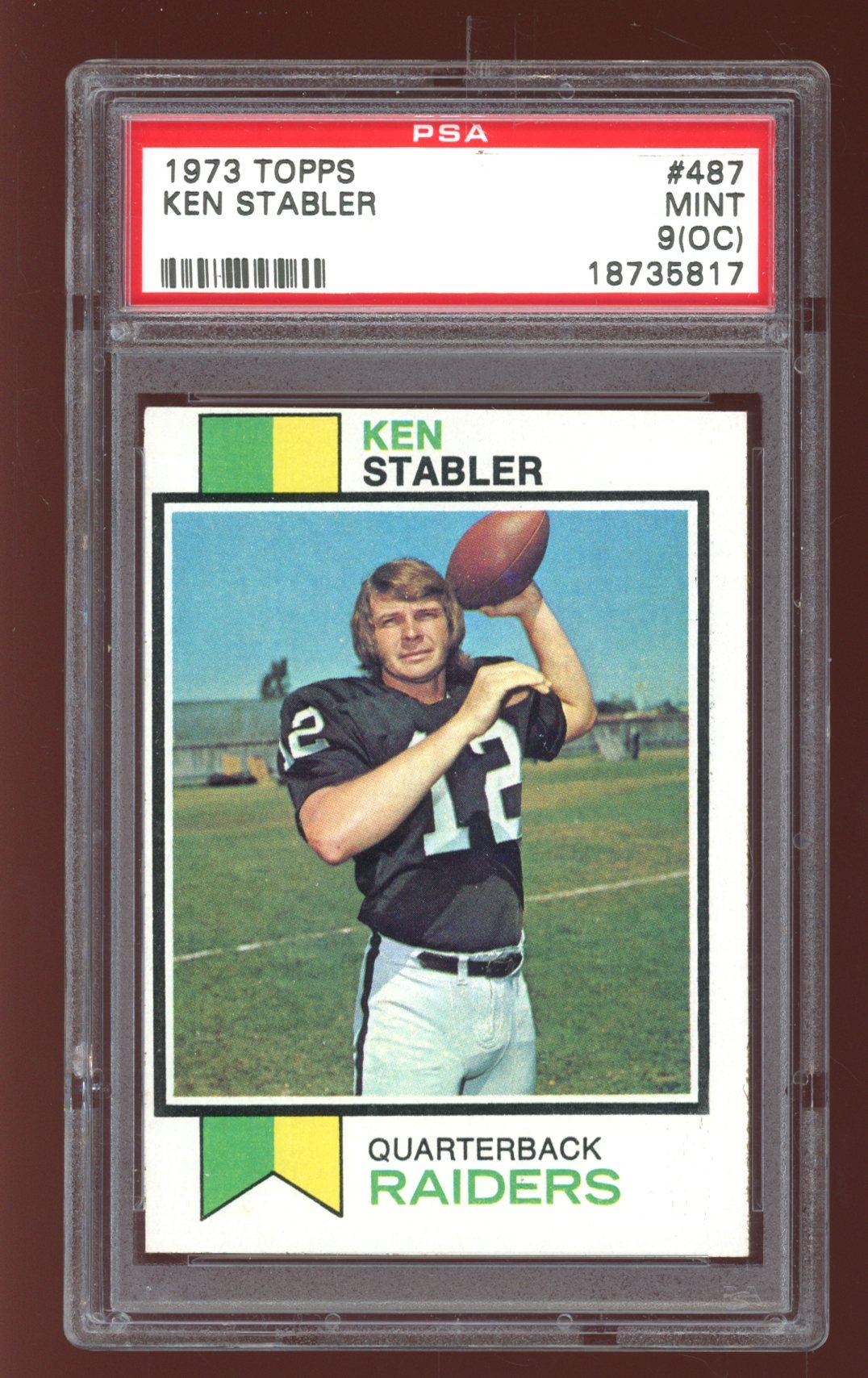 Ken Stabler 1973 Topps #487 (PSA 9) (OC) | Pristine Auction